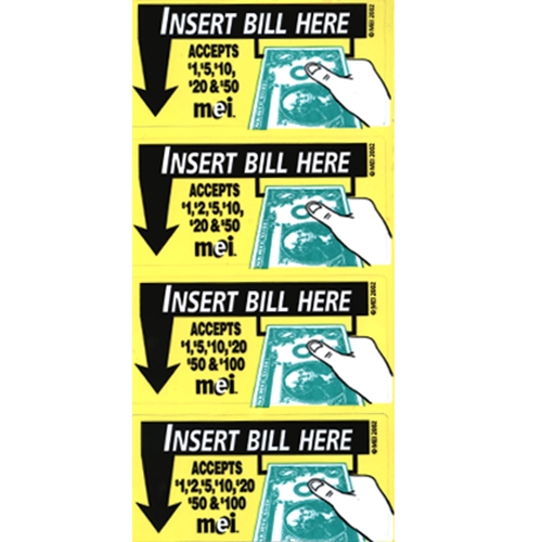 D & S Vending Inc - D250053186 - Mars/MEI AE2831 Validator Decal- $1-100