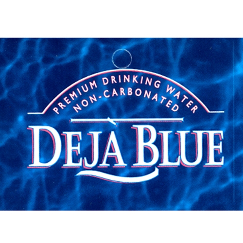 D & S Vending Inc - DS25DB - Deja Blue Water Label - 2 5/16" x 3 1/2"