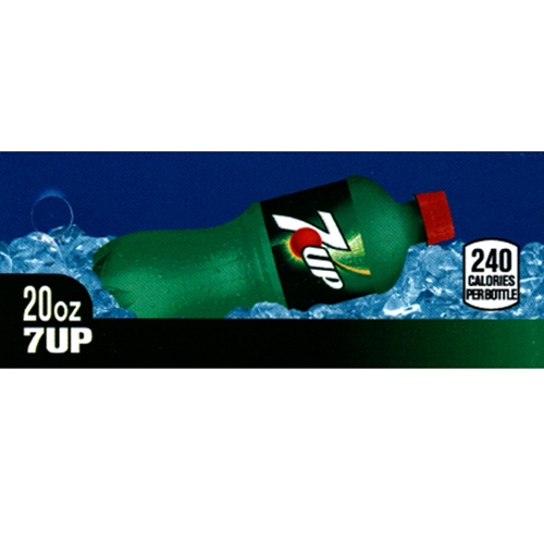 D & S Vending Inc - DS427UP20 - 7UP Label (20oz Bottle with Calorie ...