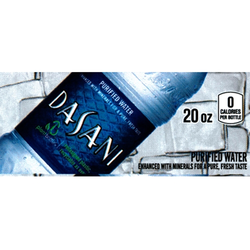 Dasani Water Bottle Label