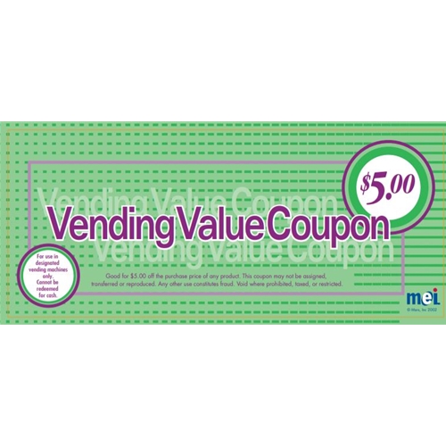 D & S Vending Inc - D250050000 - Mars/MEI $5 Vending Value Coupon-100 Pack
