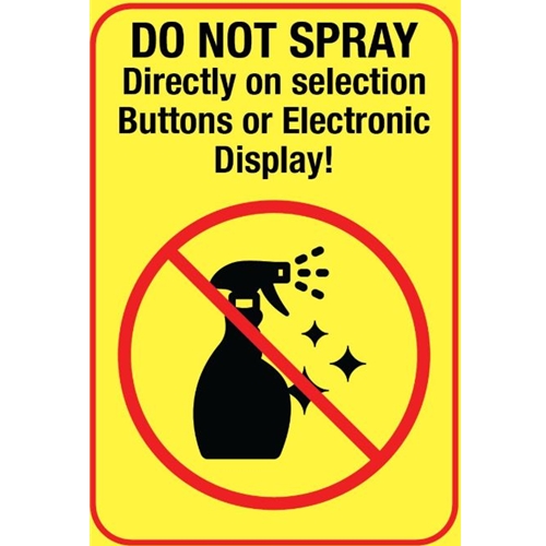 D & S Vending Inc - DS3220 - Do Not Spray Directly on Buttons or ...