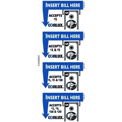 D & S Vending Inc - D250054513P - Conlux Compact Bezel Validator Label ...