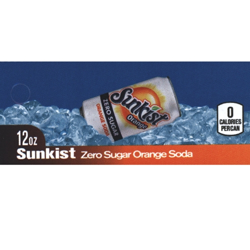 D & S Vending Inc - DS42SOZ12 - Sunkist Orange Zero Label (12oz Can ...