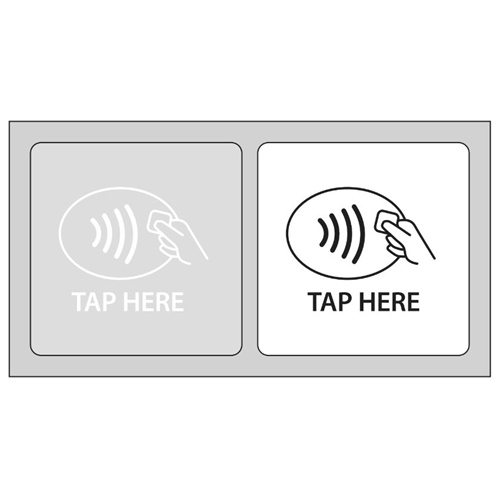 D & S Vending Inc - CR0023713 - National NFC "Tap Here" Decal Set