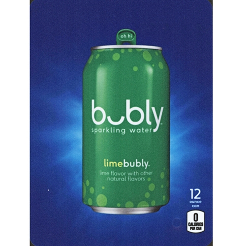 D & S Vending Inc - DS22BLI12 - D.N. HVV Bubly Sparkling Lime Water ...