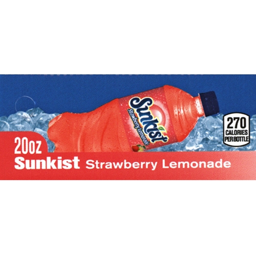 D & S Vending Inc - DS42SSL20 - Sunkist Strawberry Lemonade Label (20oz ...