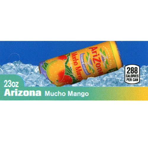 D & S Vending Inc - DS42ARM - Arizona Mucho Mango Label (23oz Can with ...
