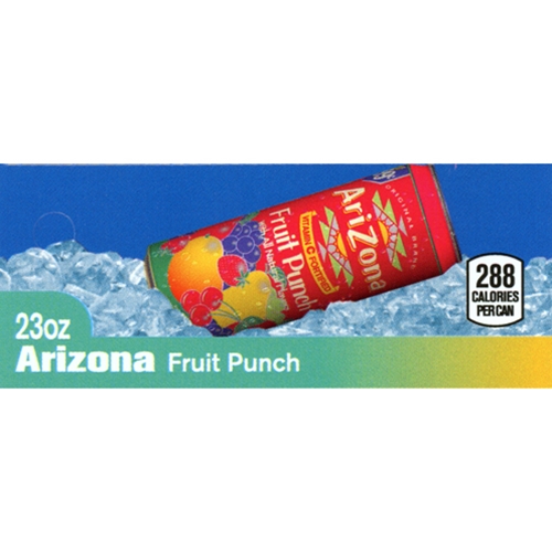 D & S Vending Inc - DS42AFP - Arizona Fruit Punch Label (23oz Can with ...